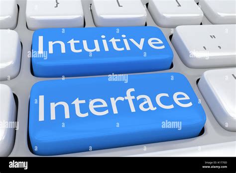 3d Illustration Of Computer Keyboard With The Script Intuitive