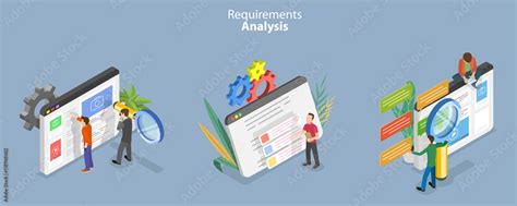 3d Isometric Flat Vector Conceptual Illustration Of Requirements