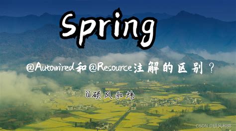 【spring中autowired和resource注解的区别？】 源码巴士