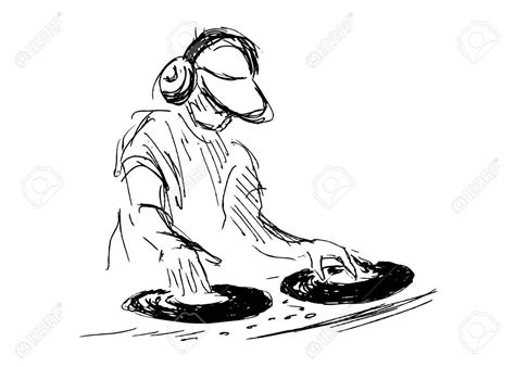 Hand Sketch Djs Royalty Free Cliparts Vectors And Stock Illustration