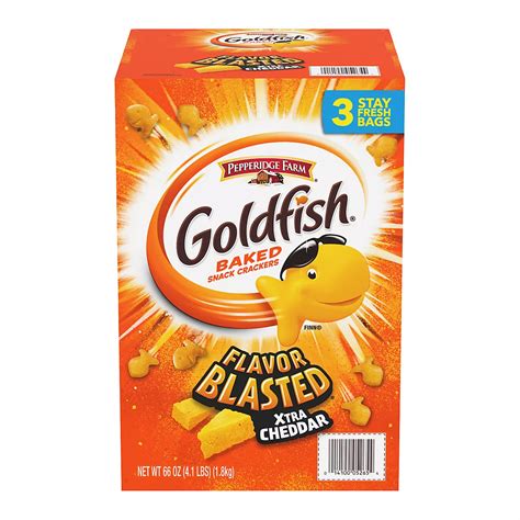 Pepperidge Farm Goldfish Flavor Xtra Cheddar Crackers Box 66 Oz Bj