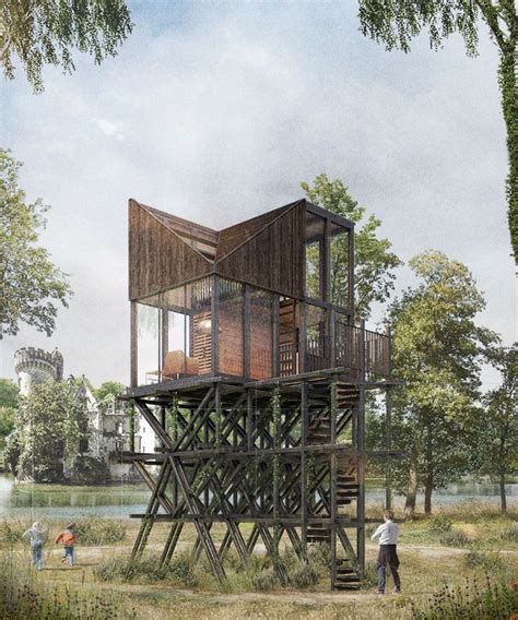Forma Atelier Immerses Modular Treehouse Proposal In French Forest