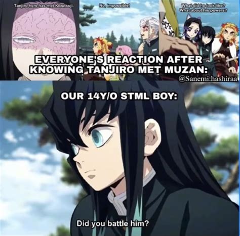 Muichiro Meme Caricature Divertenti Demoni Anime Divertente