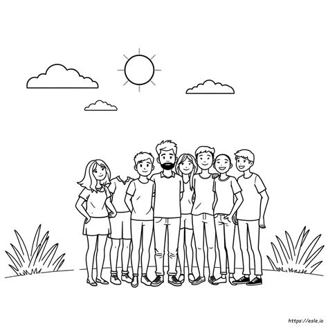 Plantilla Para Colorear De Personas Para Colorear