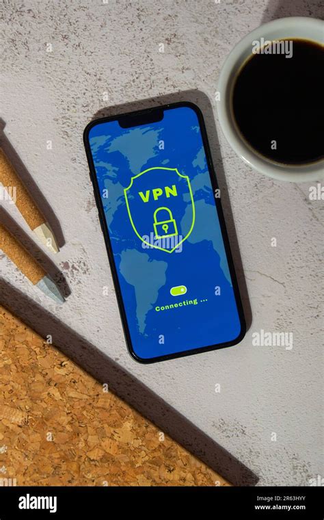 Mobile Phone App Screen Of Vpn Creation Internet Protocols For Protection Private Network