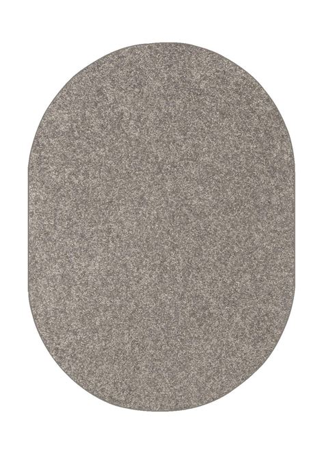 Bright House Solid Color Area Rugs Grey 8 X 10 Oval
