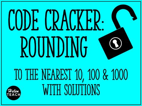 Rounding Code Cracker Worksheet To The Nearest 10 100 And 1000