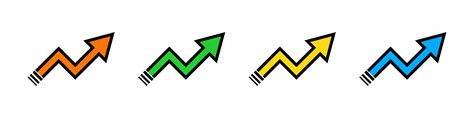 Uptrend Arrow Icon Set Trend Icons Vector 26530832 Vector Art At