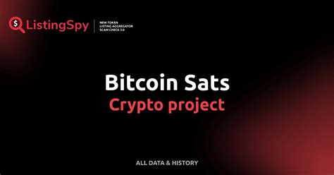 Bitcoin Sats Crypto Project Sats Token Listings Events Analysis Listingspy