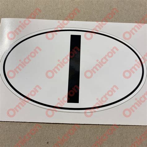 Italian I Oval Sticker Omicron Engineering