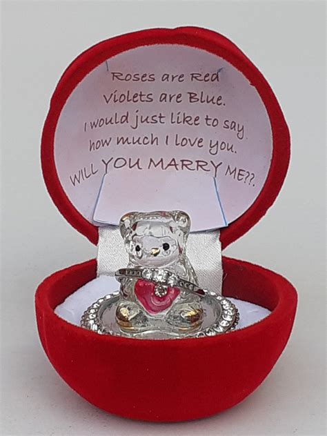 Will You Marry Me Surprise Proposal Red Rose T Box With Love Verse