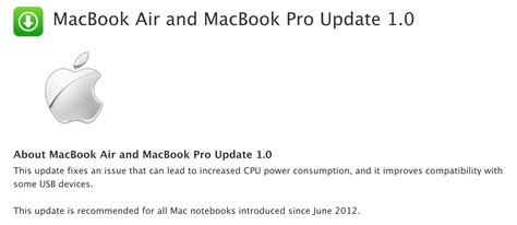 Apple Releases Software Update For Latest Macbook Pro And Macbook Air