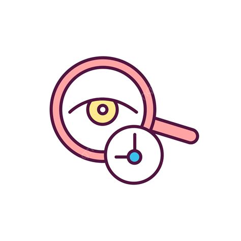 Diagnostic On Time Rgb Color Icon Logo Flat Clip Art Vector Logo Flat
