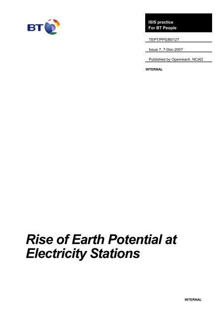 Rise Of Earth Potential At Electricity Stations Energy Networks