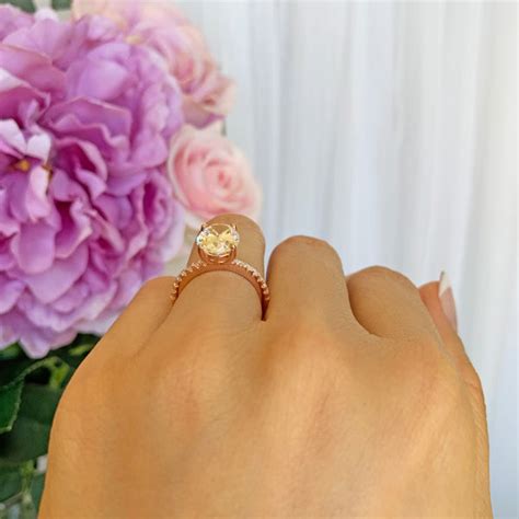325 Ctw Oval Accented Solitaire Engagement Ring Rose Gold Tiger Gems