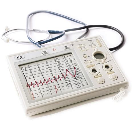 Electrocardiogram Ecg Machine Isolated On White Background Premium Ai Generated Image