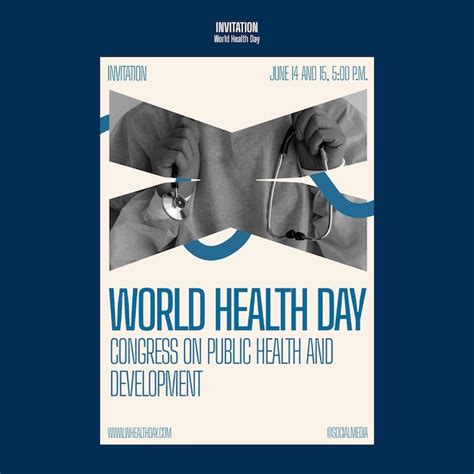 Free Psd World Health Day Celebration Invitation