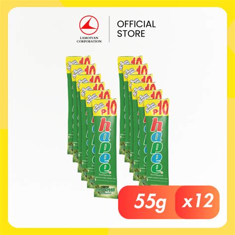 Bundle Of 12 Hapee Toothpaste Fresh Green Outburst 55g Lazada Ph