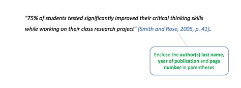 In Text Citation Guide To Research And Writing Assignments