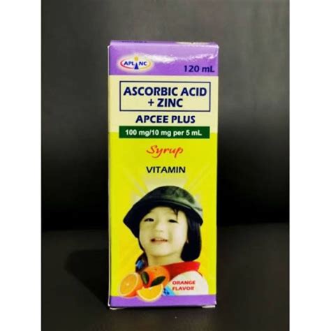 Ascorbic Acid Zinc Apcee Plus 120ml Syrup Lazada Ph