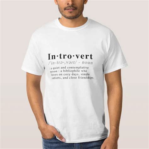Introvert Dictionary Definition Books Humor T Shirt Zazzle