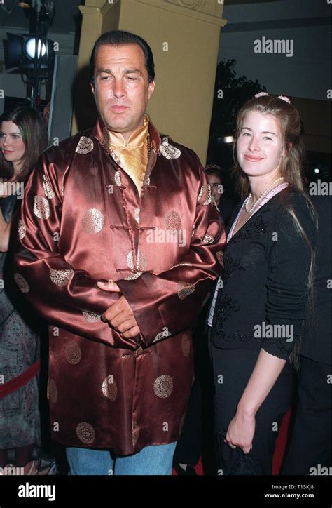 Los Angeles Ca August 04 1997 Steven Seagal And Arissa Wolf At The