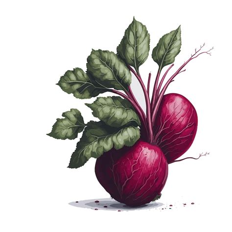 Premium Vector Watercolor Vector Beetroot Fruit Clipart Editable
