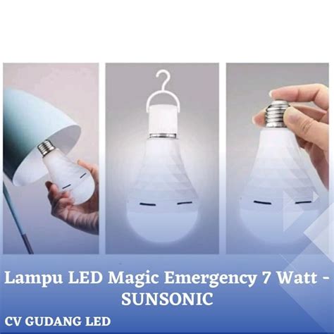 Jual Lampu Led Magic Emergency 7 Watt Sunsonic Shopee Indonesia