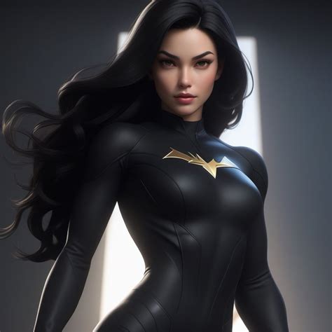 1girl Superhero Tight Black Image Created By Neutronstar Tensorart