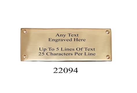 Personalised Engraved Premium Solid Brass Plates Available In Different