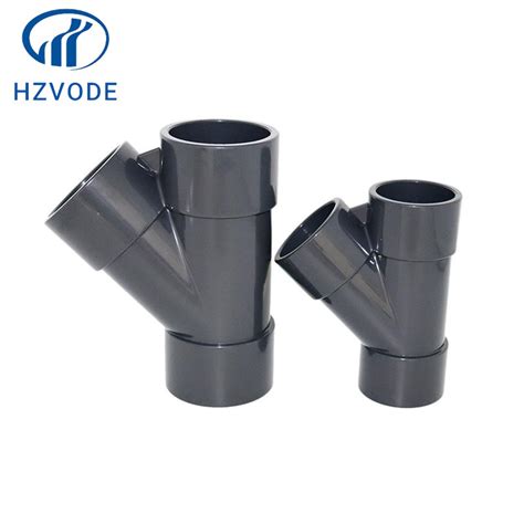 Water Drainage Pipe Fitting Skew Upvc Wye 45 Degree Y Tee Upvc Pn16 Tee And Upvc 45degree Tee