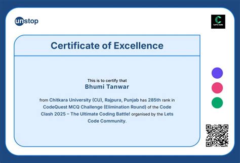 Coding Codeclash2025 Unstop Letscode Learning Bhumi Tanwar