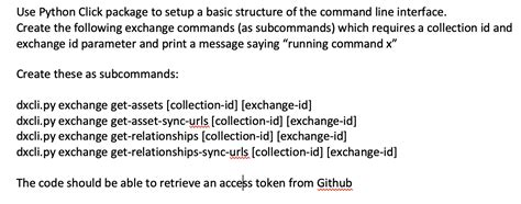 Solved Use Python Click Package To Setup A Basic Structure