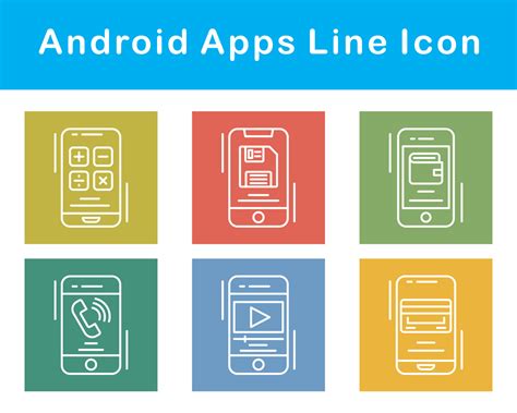 Android Apps Vector Icon Set 20873280 Vector Art At Vecteezy