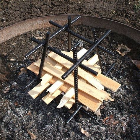 Rebar Fire Teepee Welding Projects Fire Pit Grate Outdoor Fire Pit