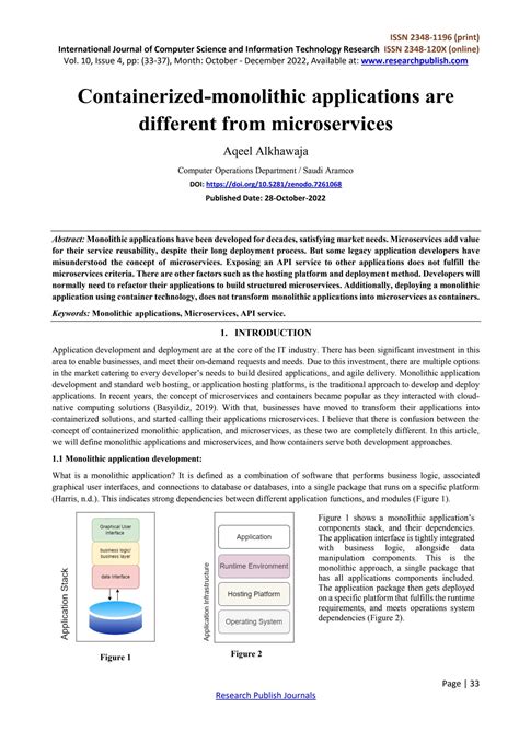 Containerized Monolithic Applications Are Different From Microservices