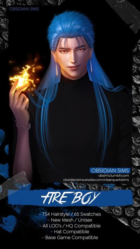Fire Boy Hairstyle Nikki Sims The Sims 4 Skin Sims 4 Hair Male
