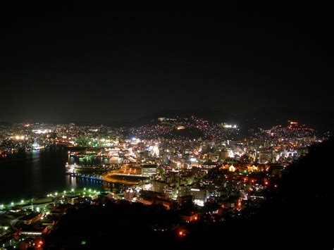 Night View Central Nagasaki City Nagasaki Japan