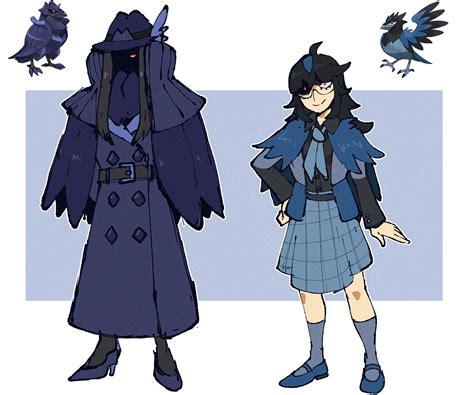 Juno Son Corviknight Corvisquire Nintendo Pokemon Highres Bird Black Hair Coat Feather