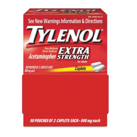 Tylenol Extra Strength 2ct 50pk