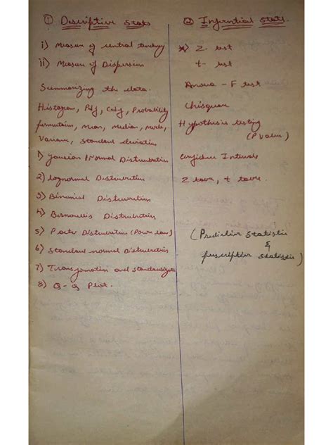 Statistics Notes Pdf