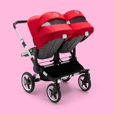 Bugaboo Donkey 3 Twin Bassinet And Seat Stroller Black Sun Canopy