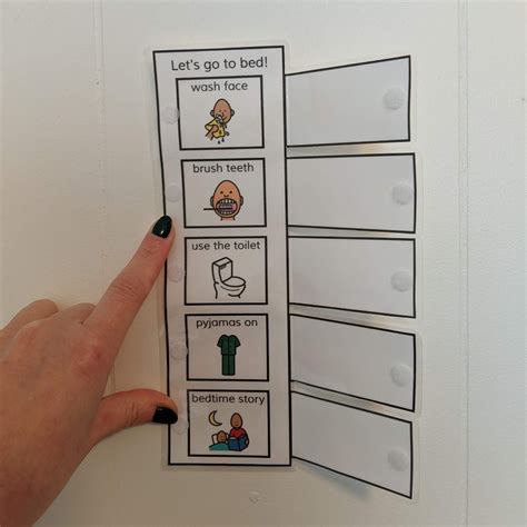 bedtime routine visual schedule picture sequence behaviour support etsy
