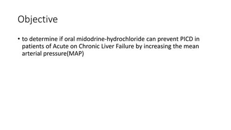 Midodrine Vs Albumin To Prevent Paracentesis Induced Circulatory Dysfunction Ppt