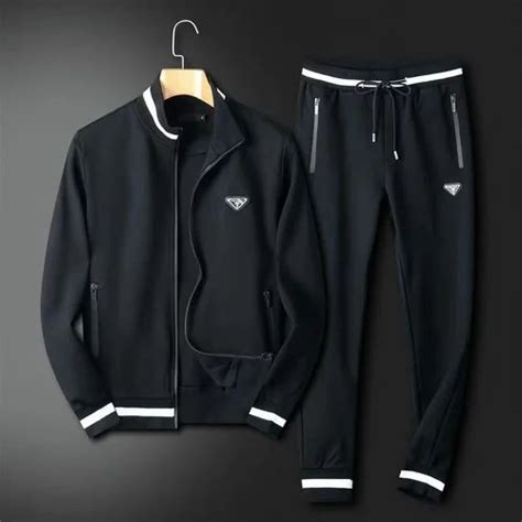 Prada Latest Black Jogging Track Set For Men New Arrivals At Rs