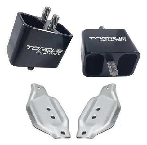 Torque Solution Solid Billet Engine Mounts W Mount Plates 02 14