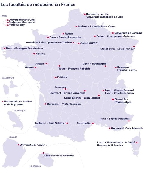 La Carte Des Fac De Médecine En France