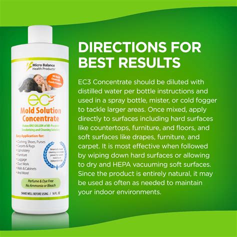 Ec3 Mold Solution Concentrate Eliminate Mold Spores Perfect For Fogger