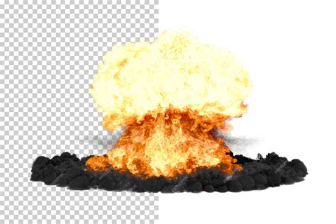 Premium Psd Nuclear Explosion On Transparency Background