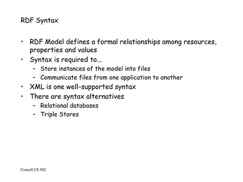 PPT Resource Description Framework Building The Semantic Web